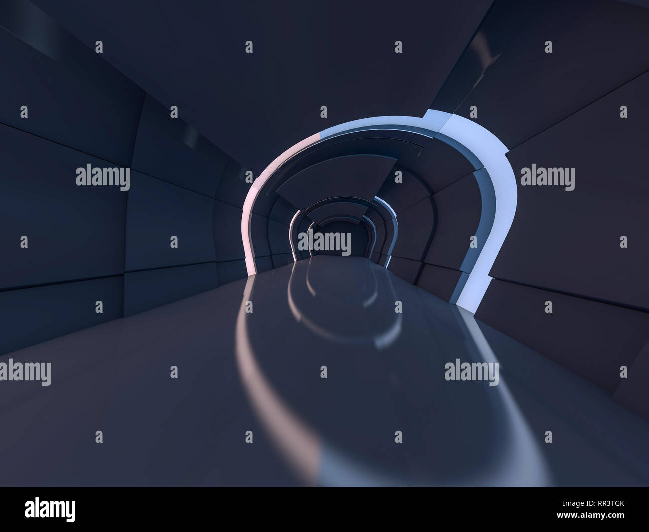 Abstract modern architecture background, empty open space interior. 3D ...