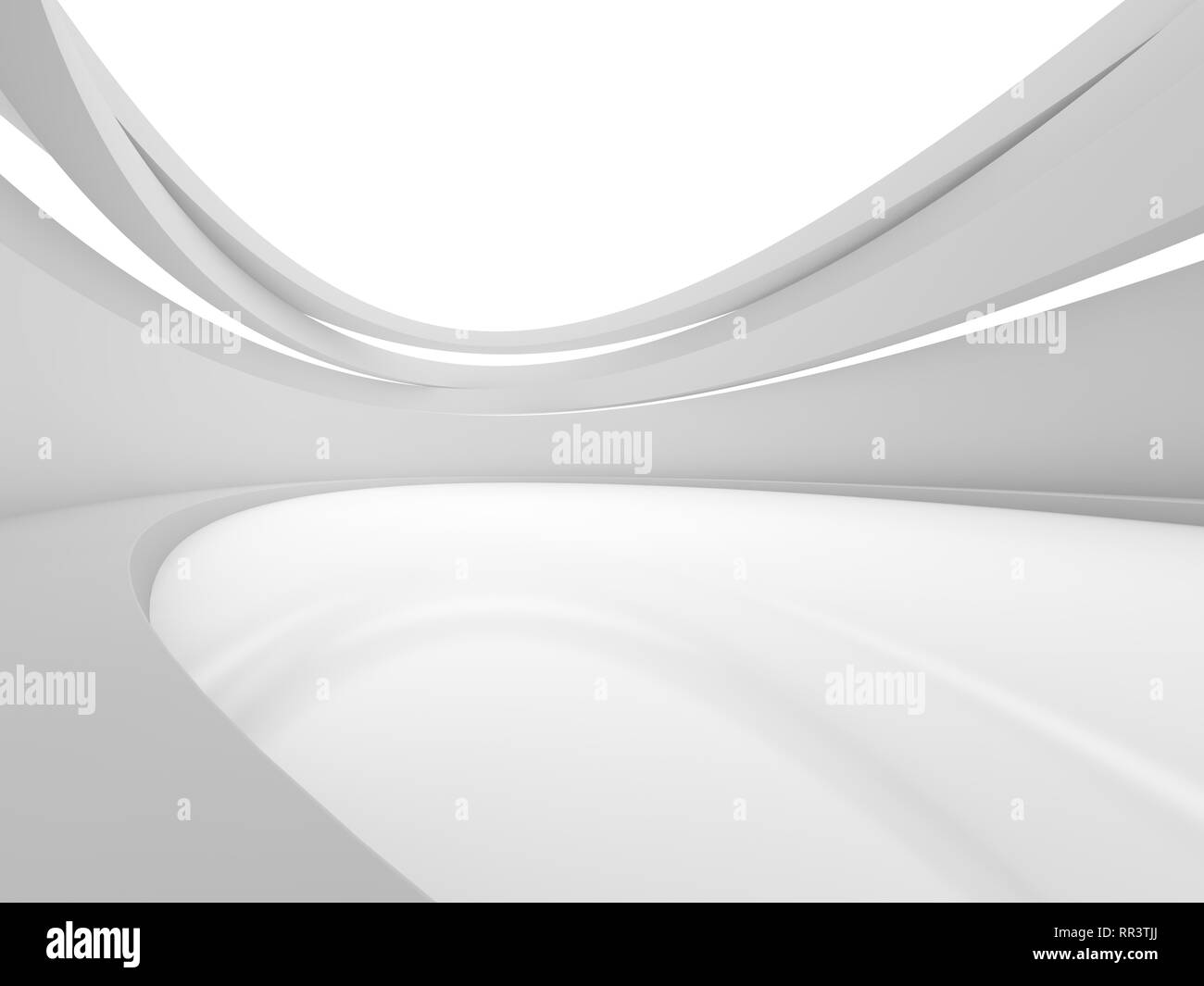 Abstract modern architecture background, empty open space interior. 3D ...