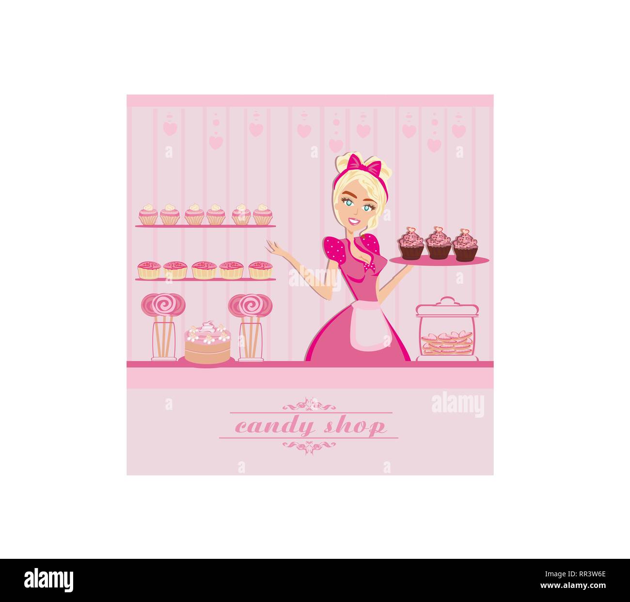 Selling cake Stock Vector Images - Alamy
