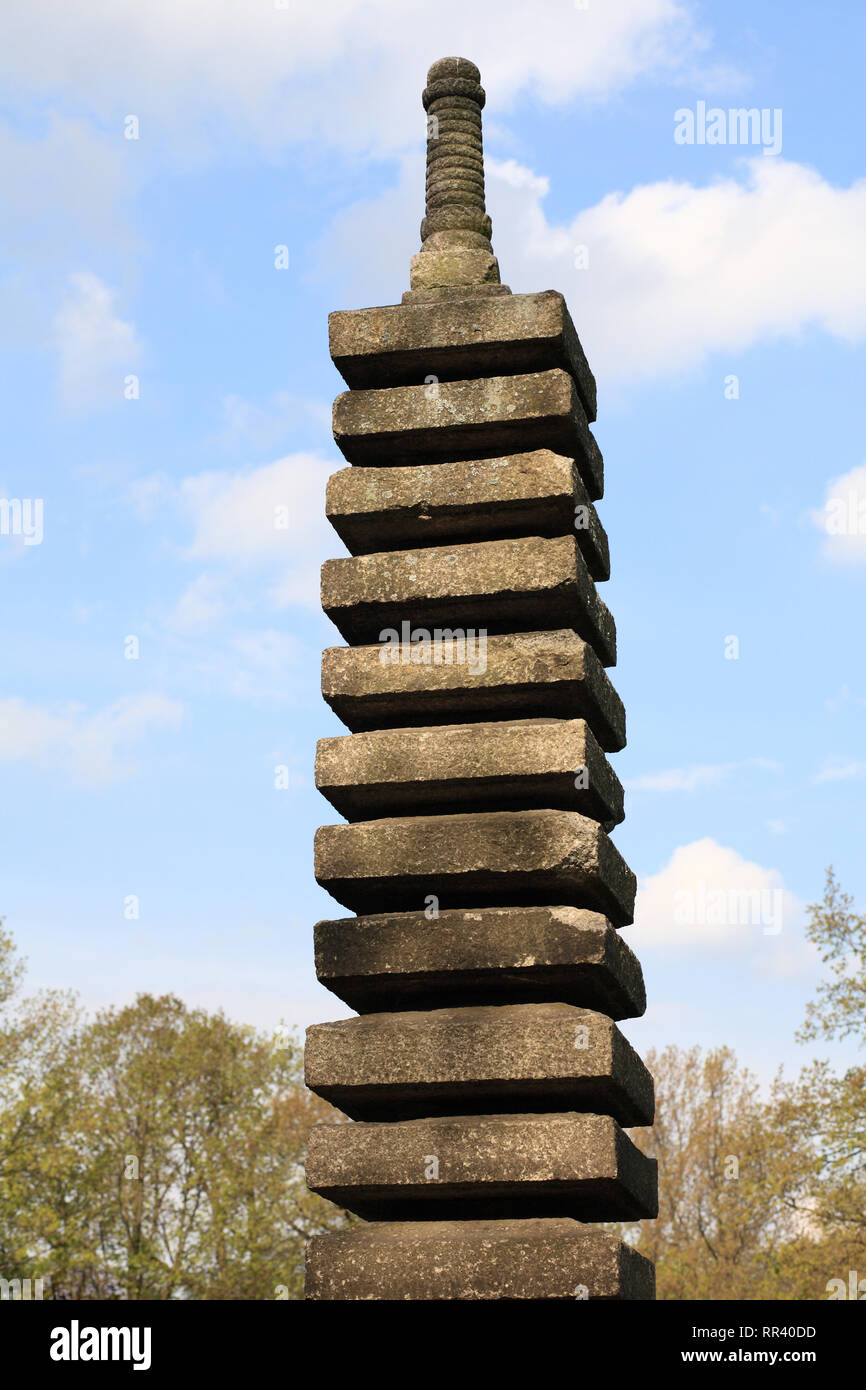 stone column in japan garden Stock Photo - Alamy