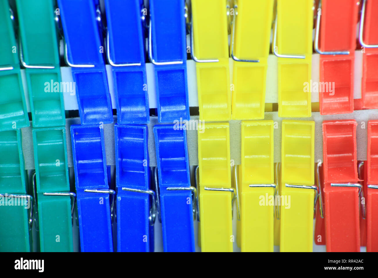 set of plastic clothespin Stock Photo - Alamy