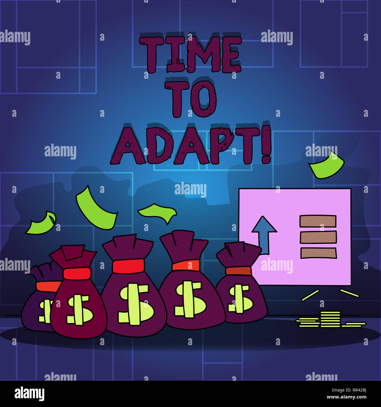 Handwriting text Time To Adapt. Concept meaning Moment to adjust ...