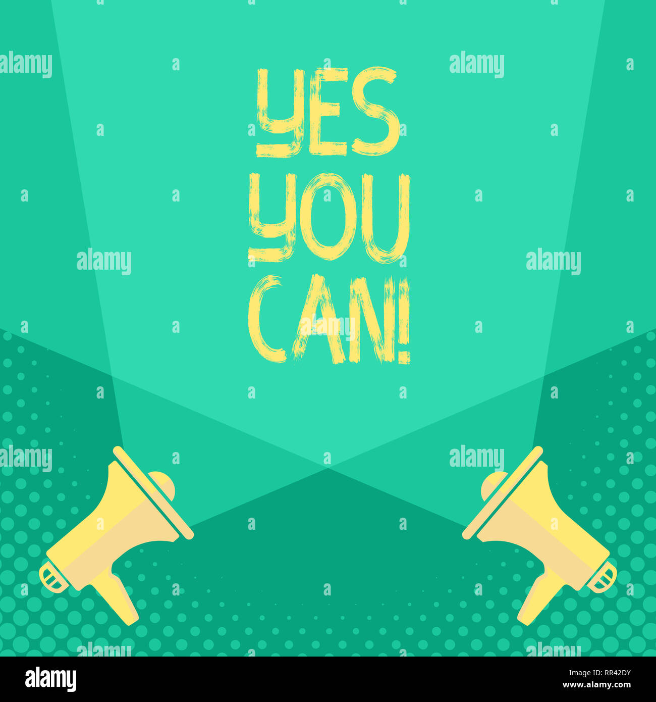 Handwriting text Yes You Can. Concept meaning Positivity Encouragement ...