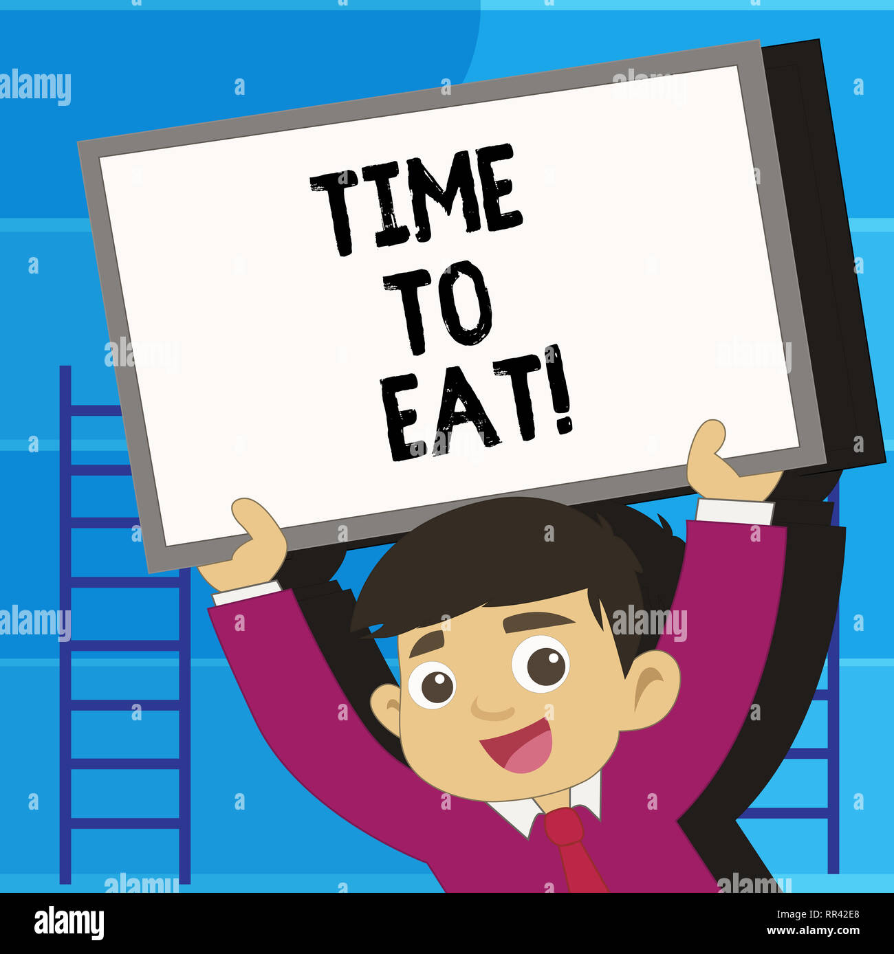 Writing note showing Time To Eat. Business photo showcasing Right ...