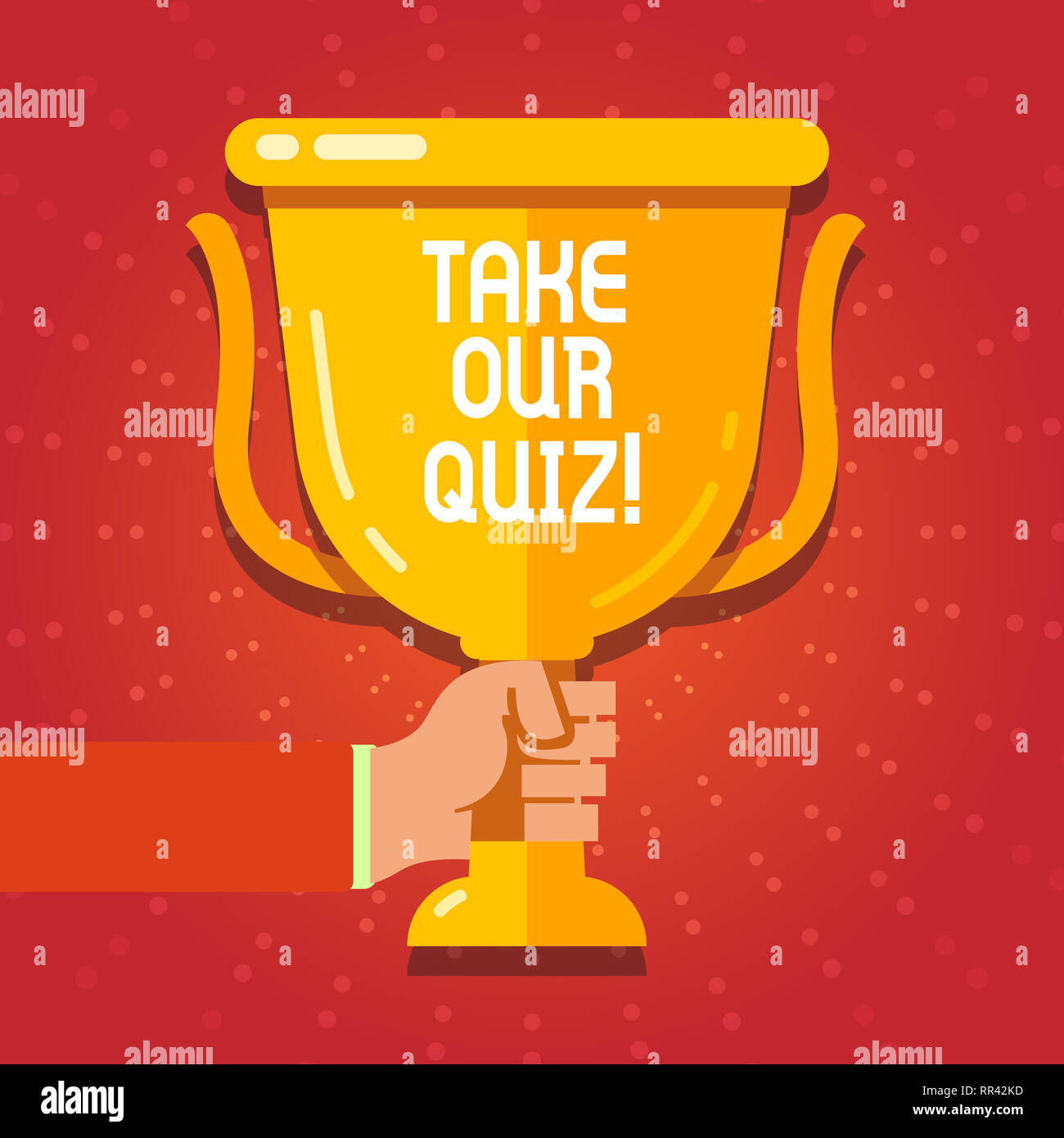 Text sign showing Take Our Quiz. Conceptual photo Fill out our ...
