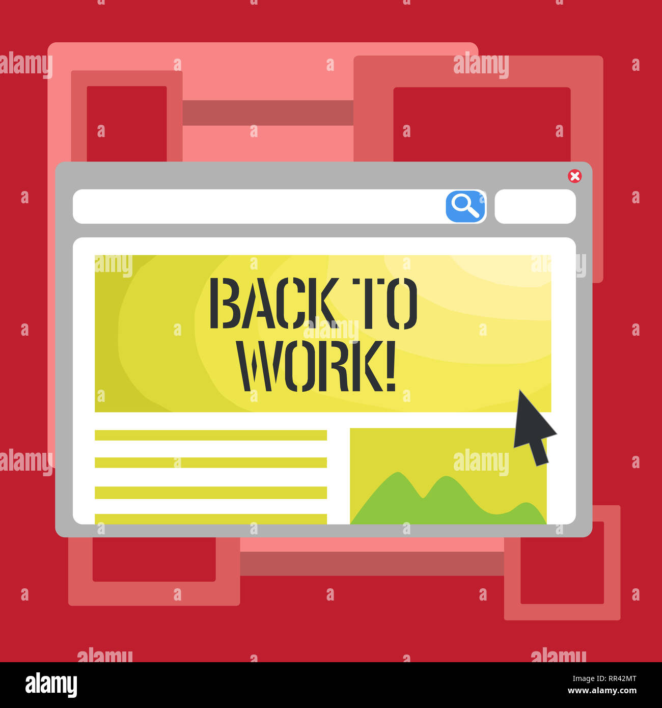 Handwriting text writing Back To Work. Concept meaning Returning to job ...