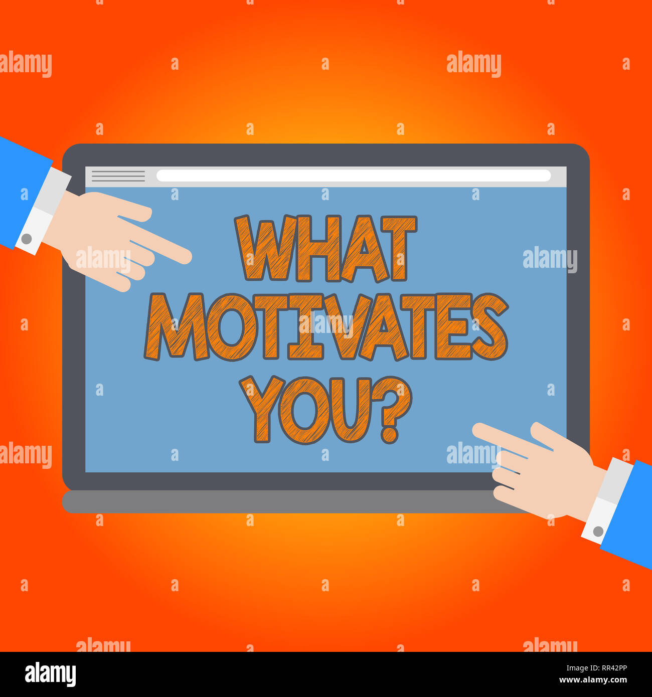Handwriting text What Motivates You. Concept meaning provide someone ...