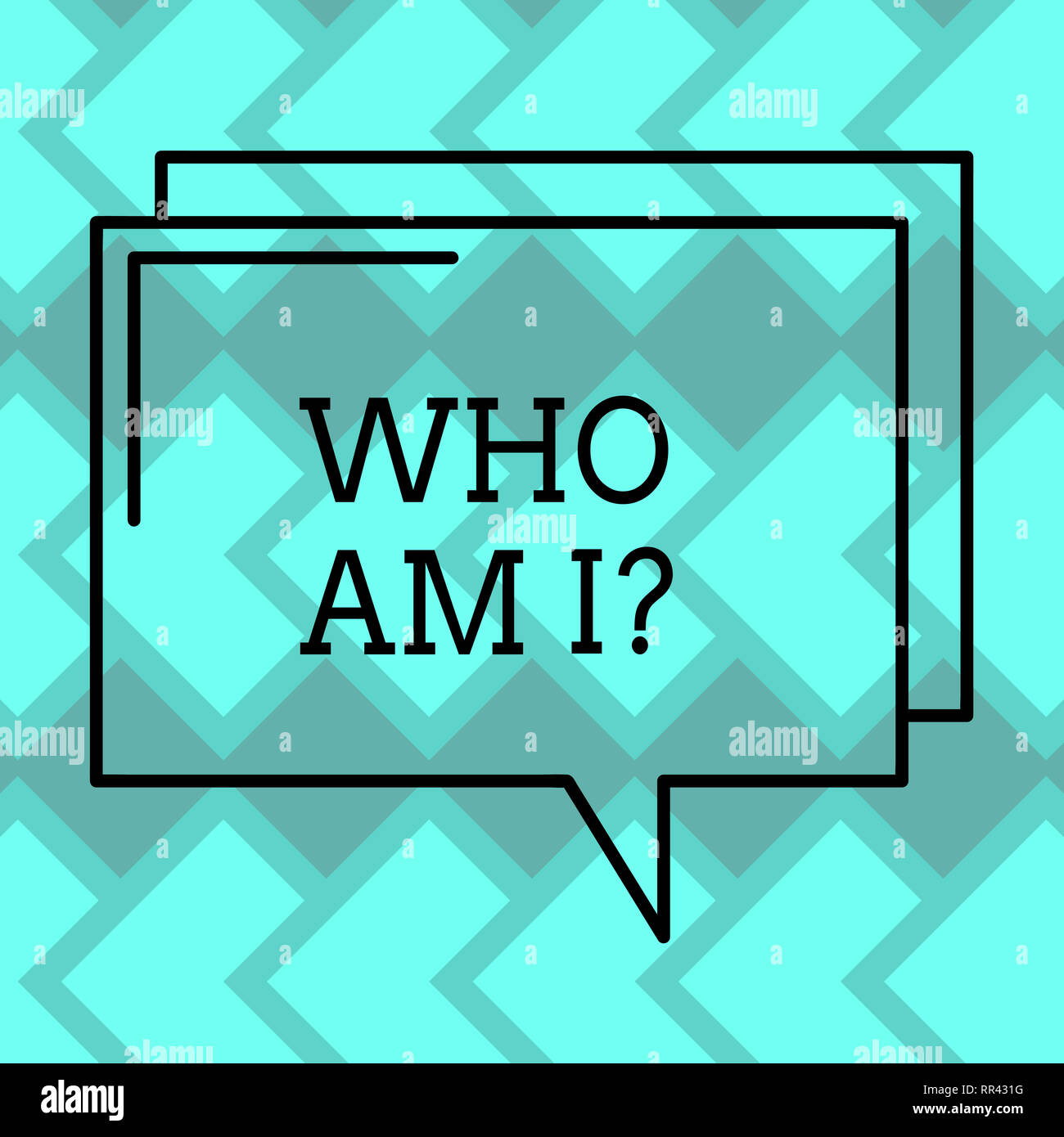Text sign showing Who Am I. Conceptual photo Introduce Identify ...