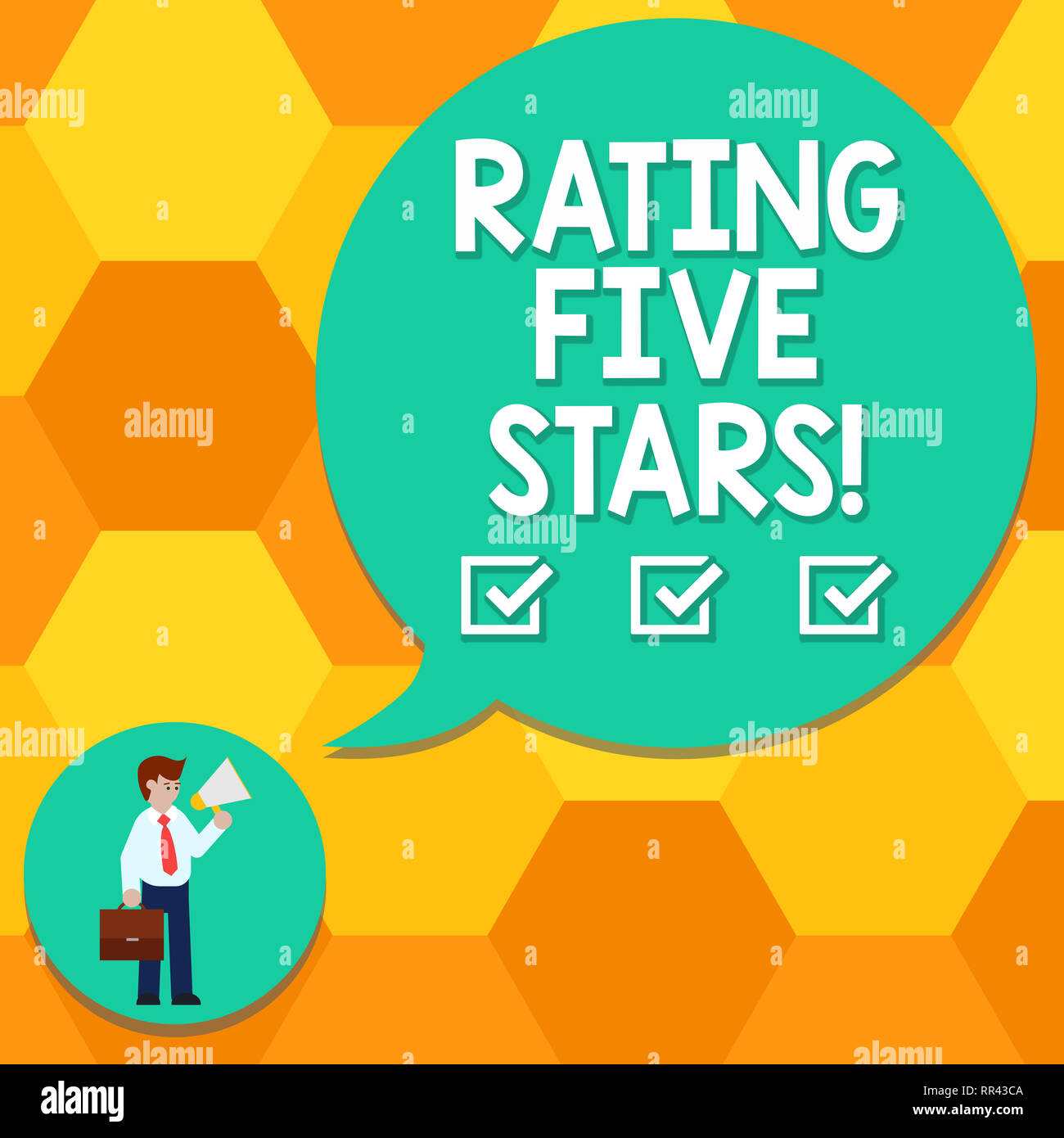Handwriting text writing Rating Five Stars. Concept meaning indicating ...