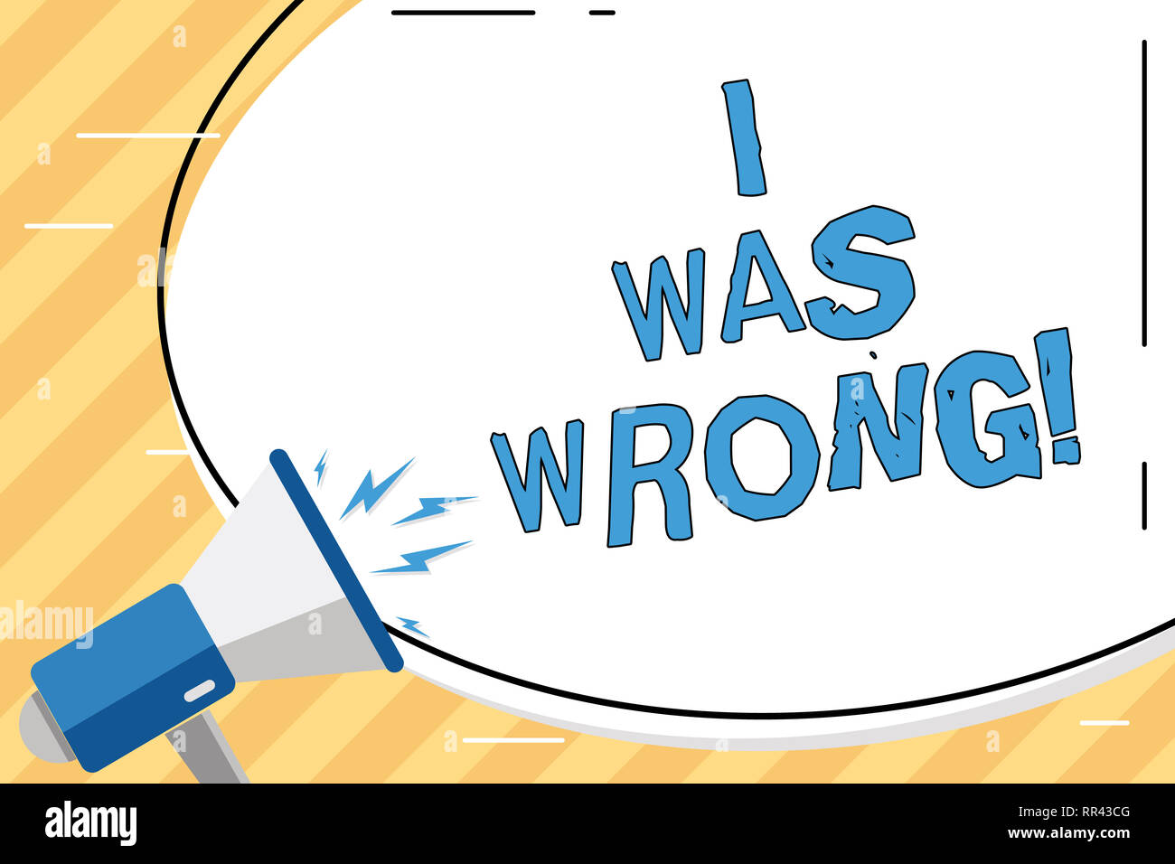 Word writing text I Was Wrong. Business concept for Acceptance of a ...