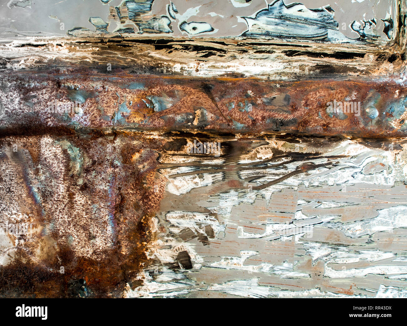 Rusted on surface of old metal plate Stock Photo - Alamy
