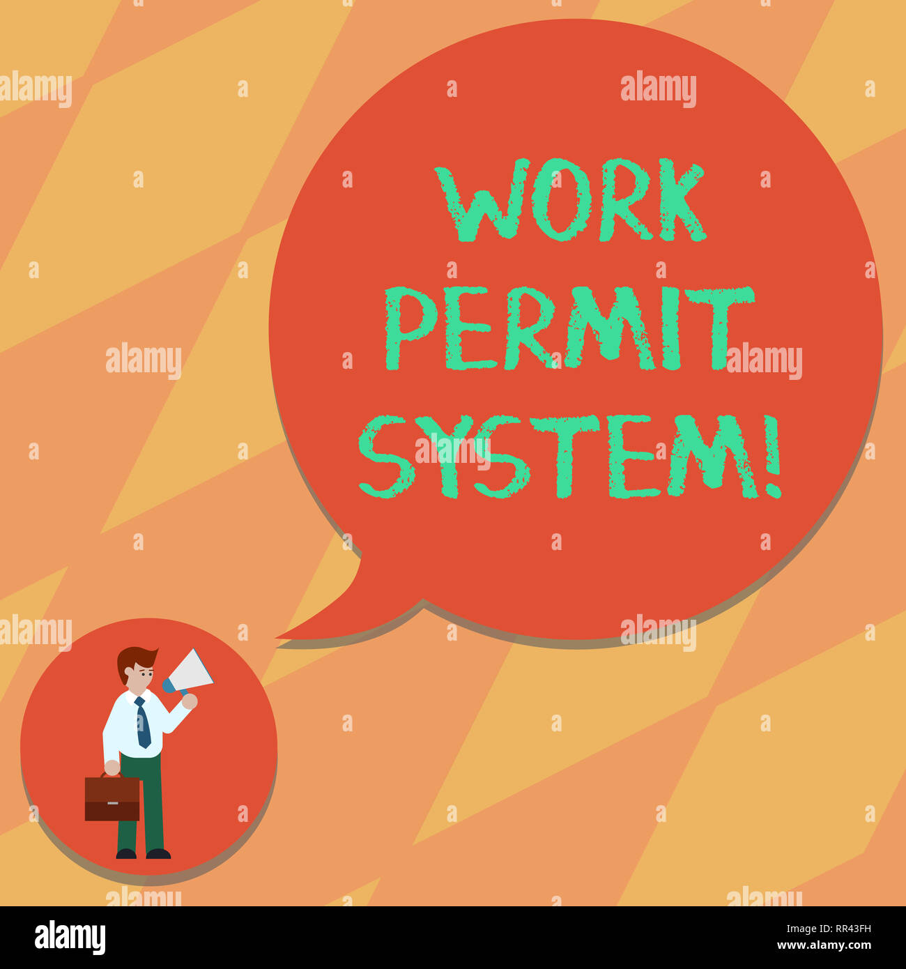 Text sign showing Work Permit System. Conceptual photo formal written ...