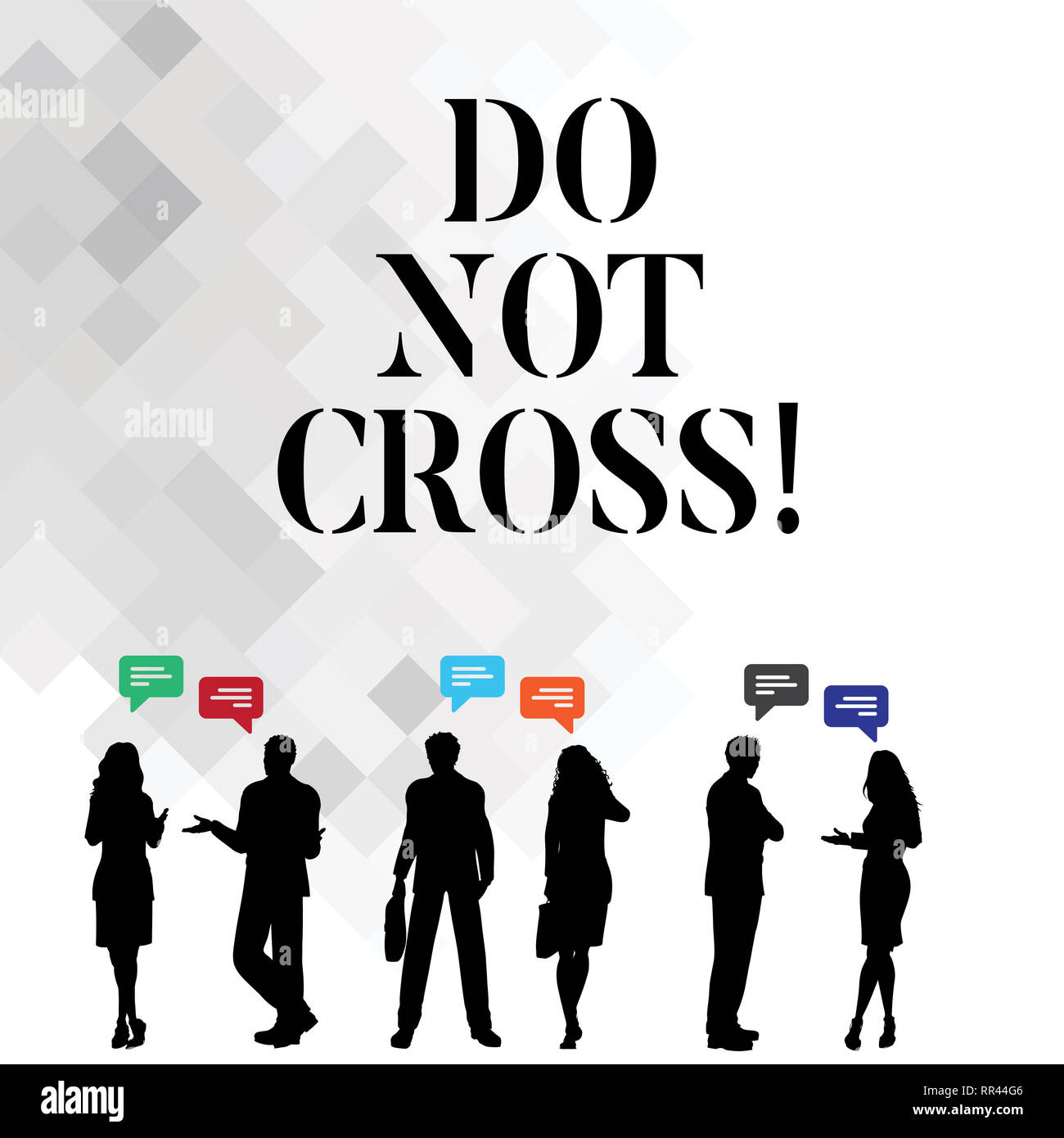 Word writing text Do Not Cross. Business concept for Crossing is ...