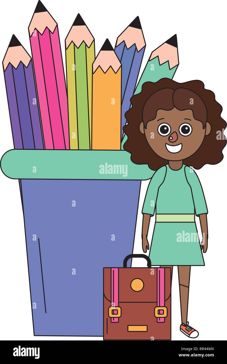 school education girl cartoon Stock Vector Image & Art - Alamy