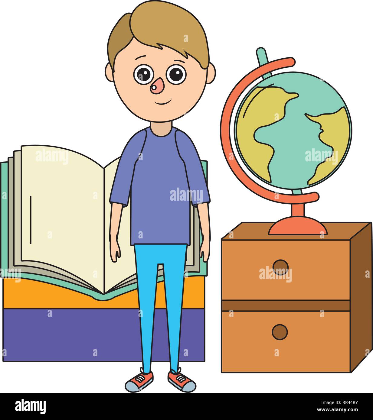 school education boy cartoon Stock Vector Image & Art - Alamy