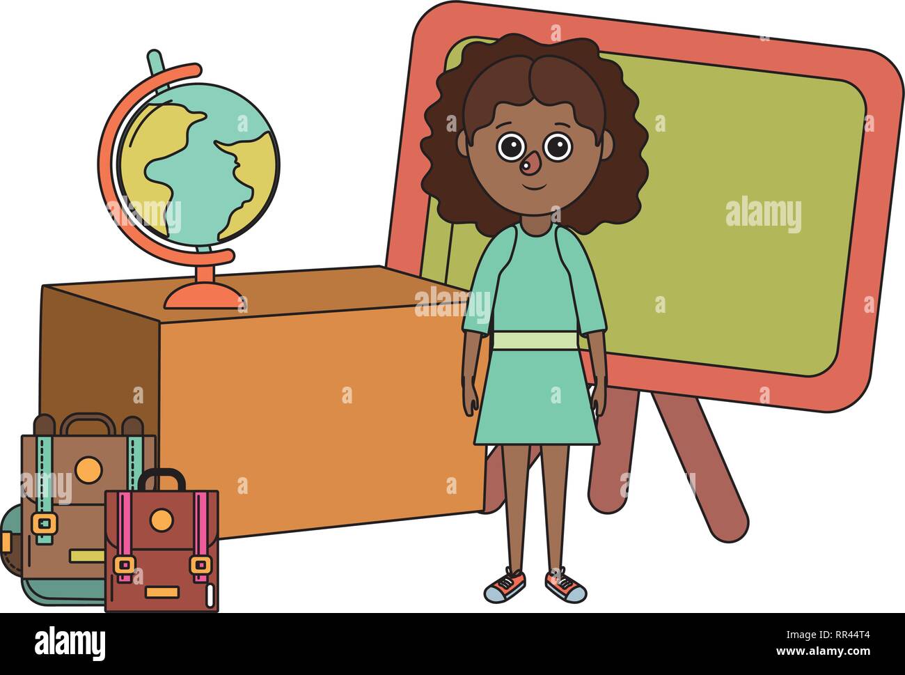 school education girl cartoon Stock Vector Image & Art - Alamy