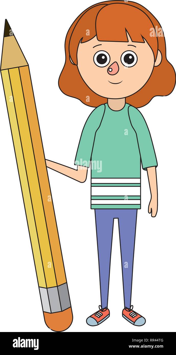 school education girl cartoon Stock Vector Image & Art - Alamy