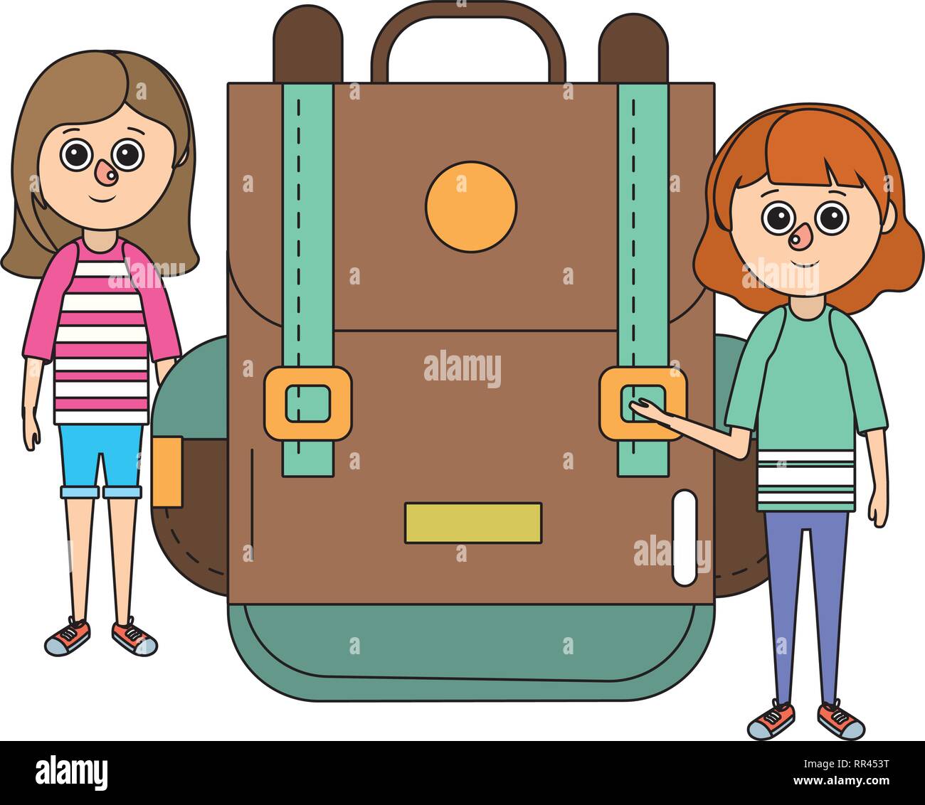 school education girls cartoon Stock Vector Image & Art - Alamy