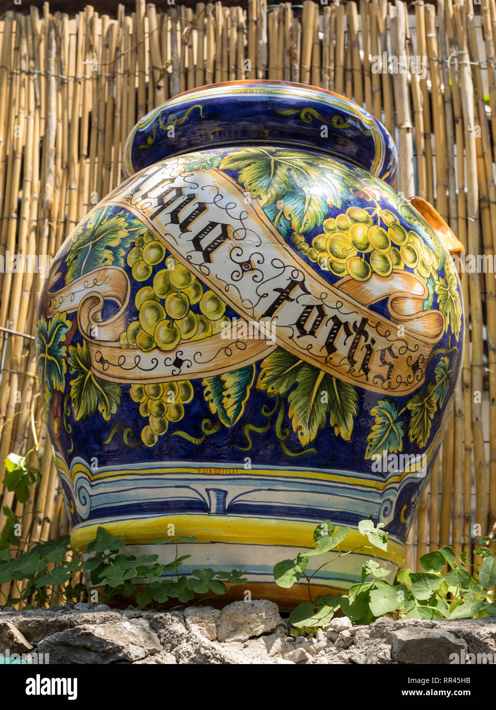 Ravello, Italy - June 16, 2017: Artistic ceramic products for sale in ...