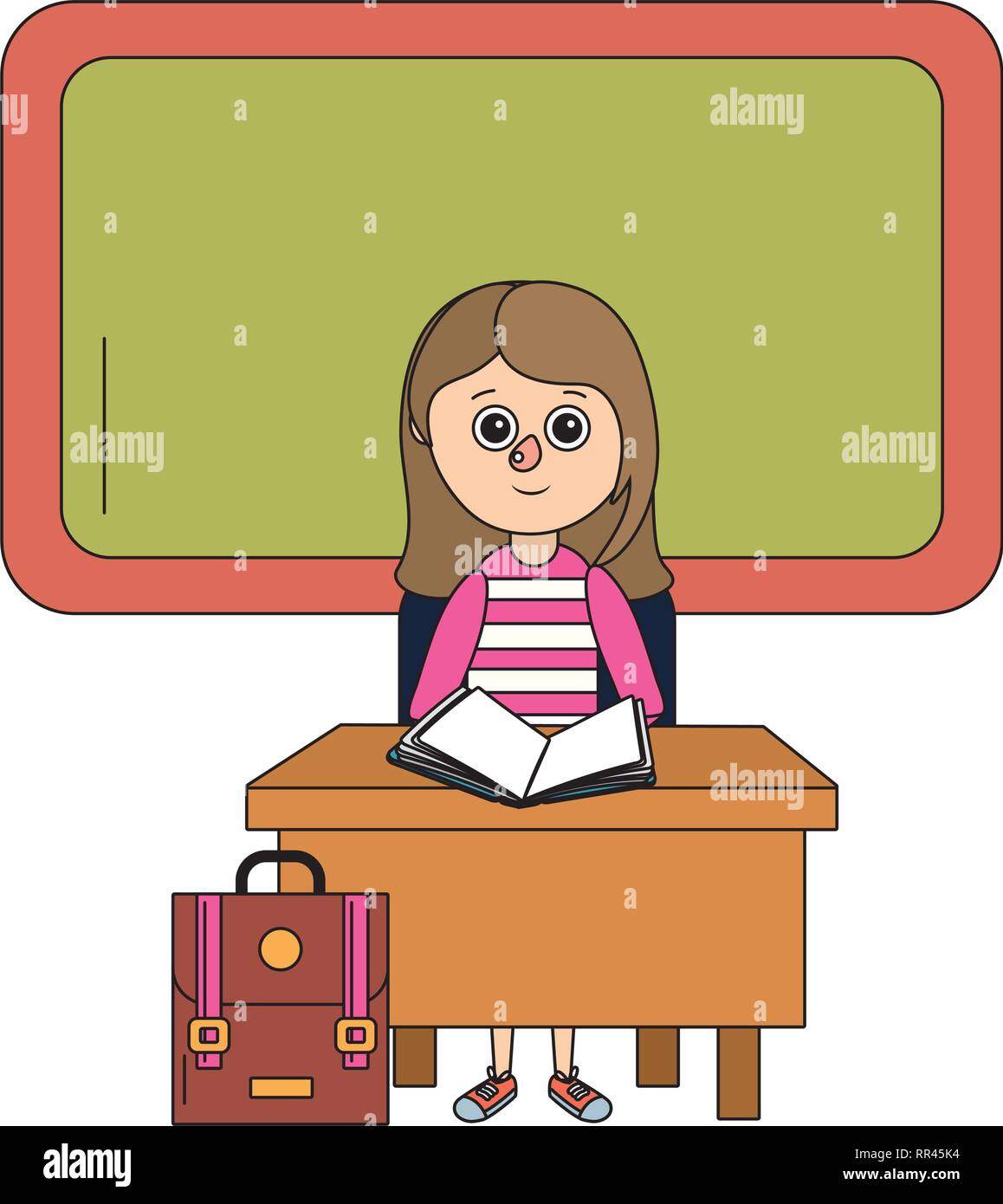 school girl cartoon Stock Vector Image & Art - Alamy