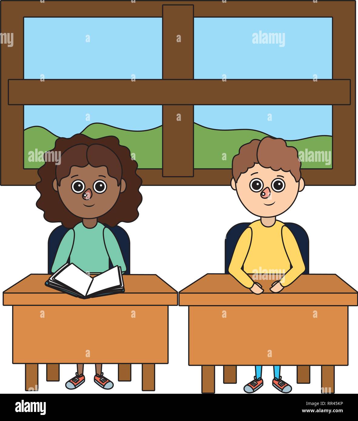 school children cartoon Stock Vector Image & Art - Alamy