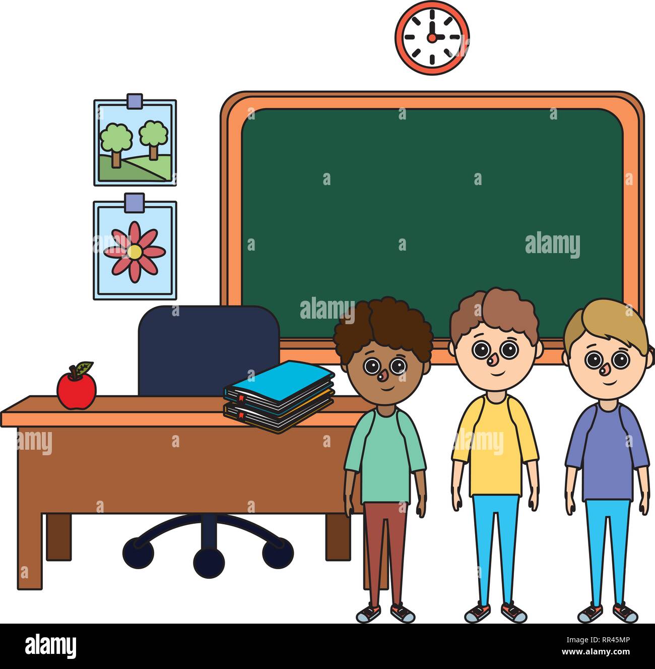 school children cartoon Stock Vector Image & Art - Alamy