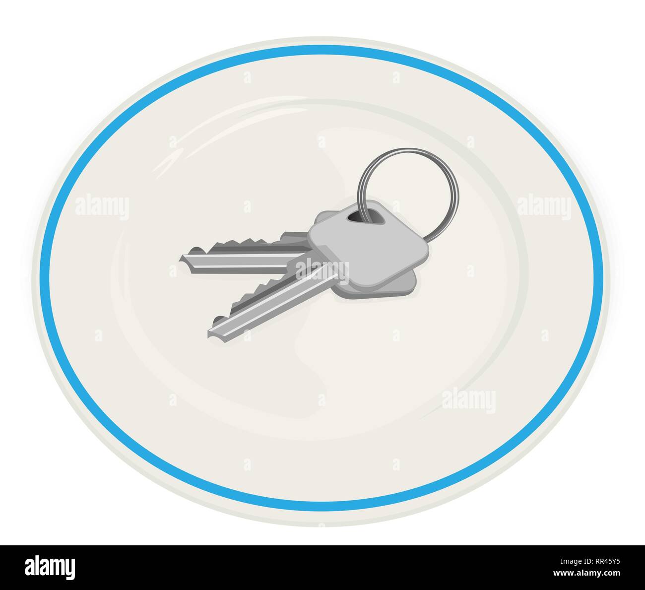 Silver key plate Stock Vector Images - Alamy