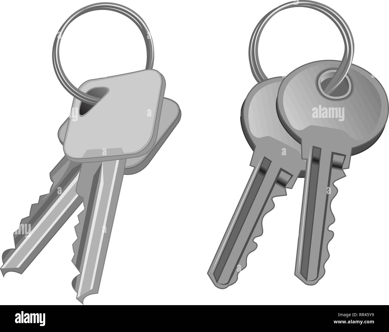 Keys vector illustration on a white background isolated Stock Vector ...