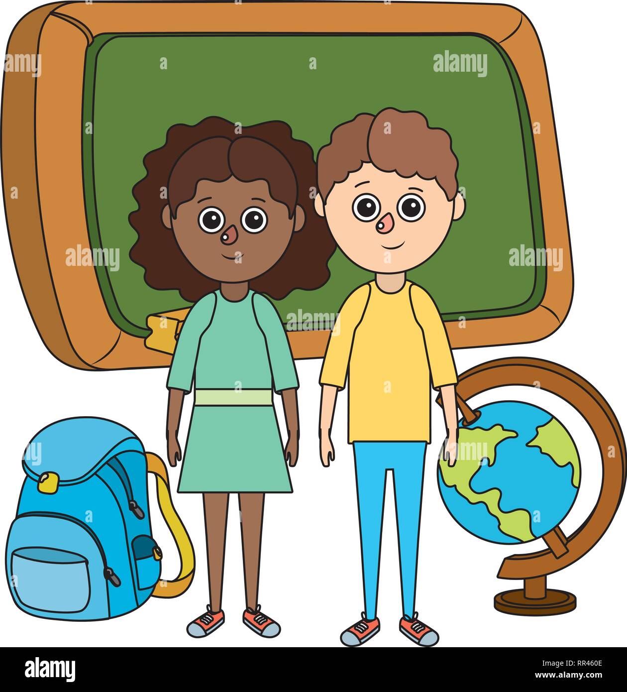 school children cartoon Stock Vector Image & Art - Alamy