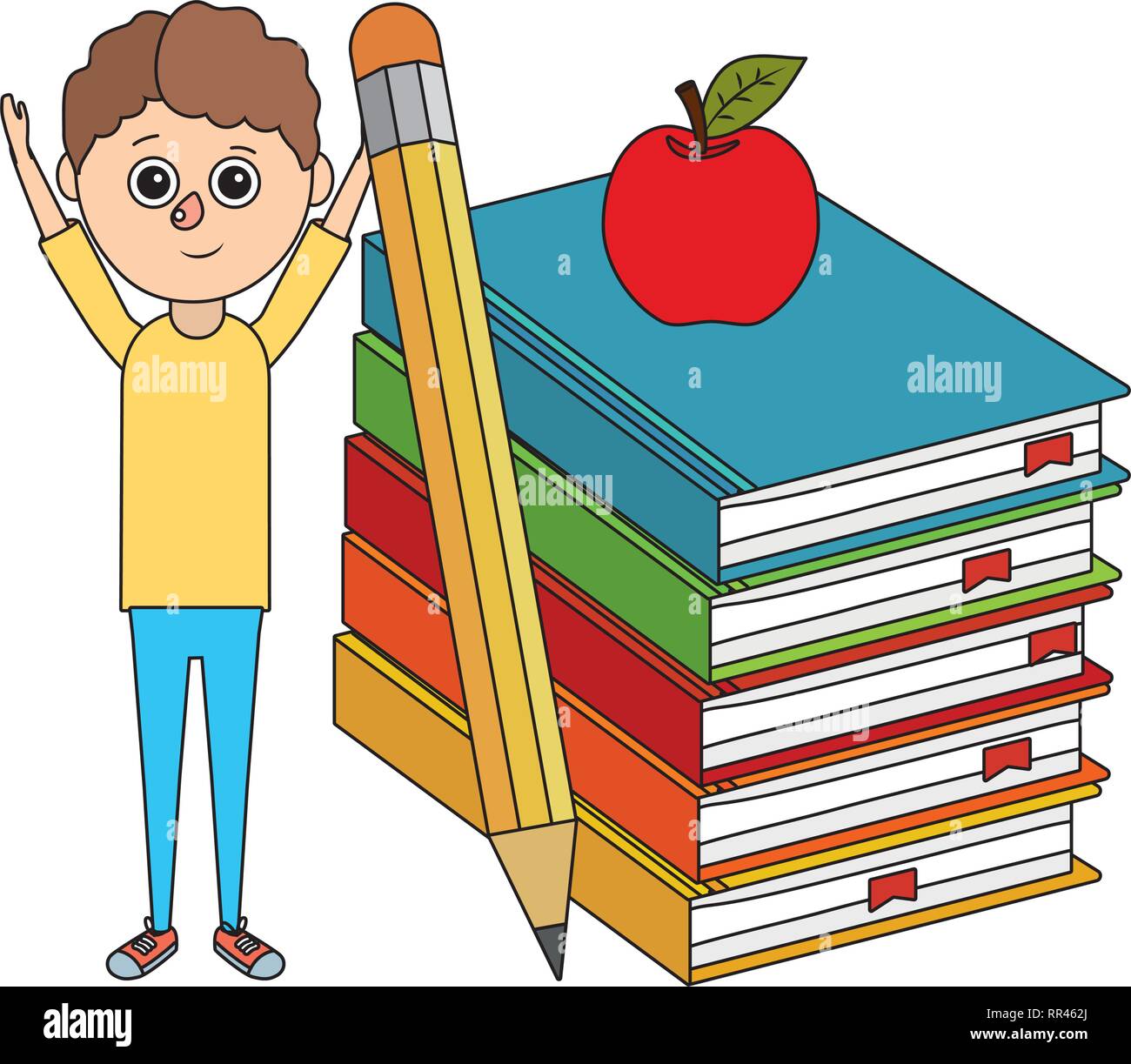 school child cartoon Stock Vector Image & Art - Alamy