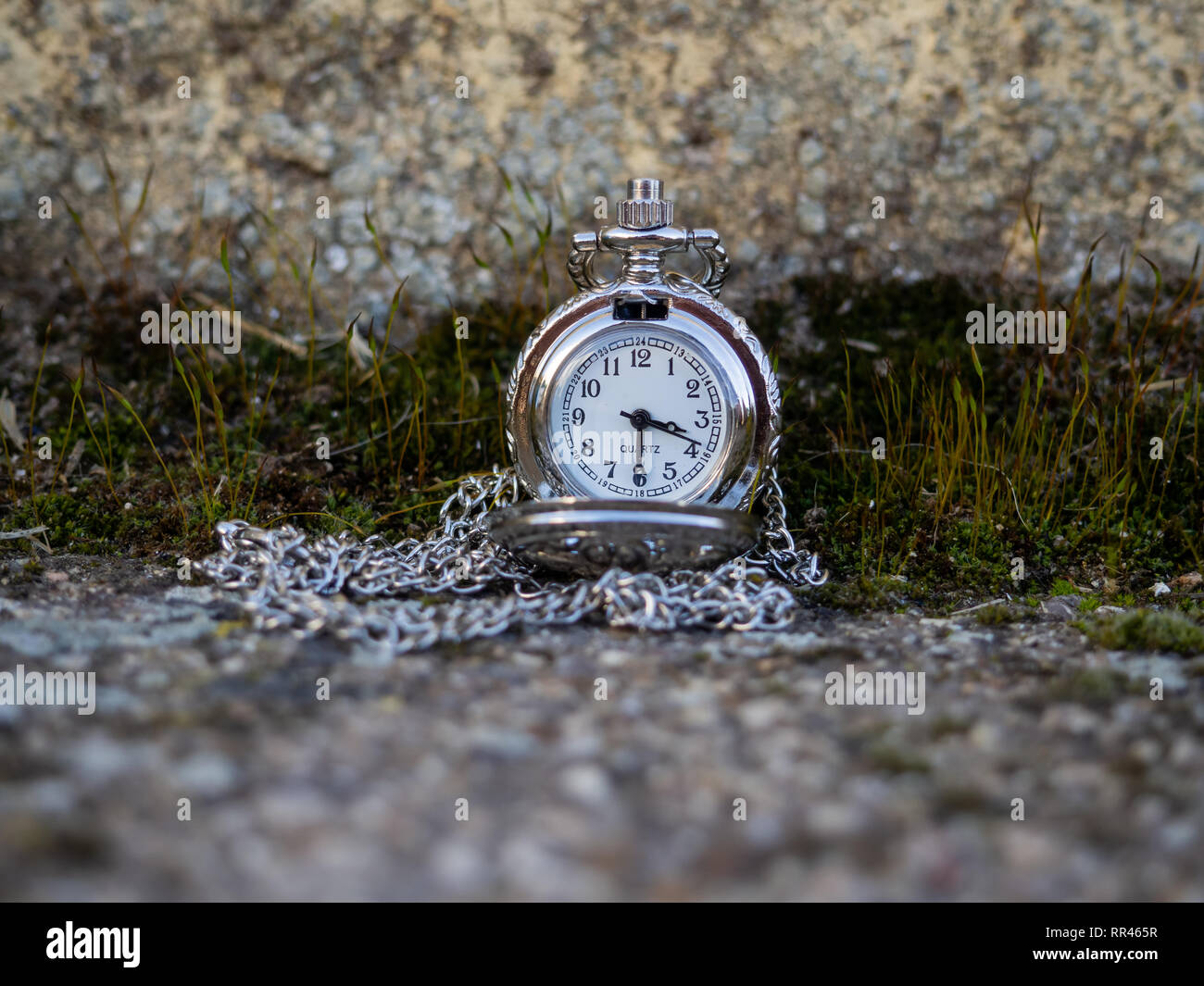 Antique chain watch plated Stock Photo - Alamy