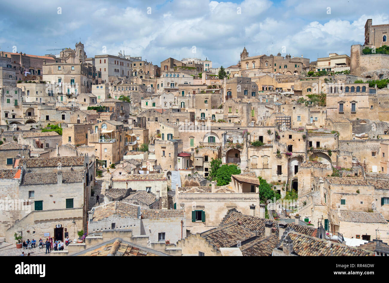 View on the Sasso Caveoso, Medieval old town, Sassi di Matera, Capital ...