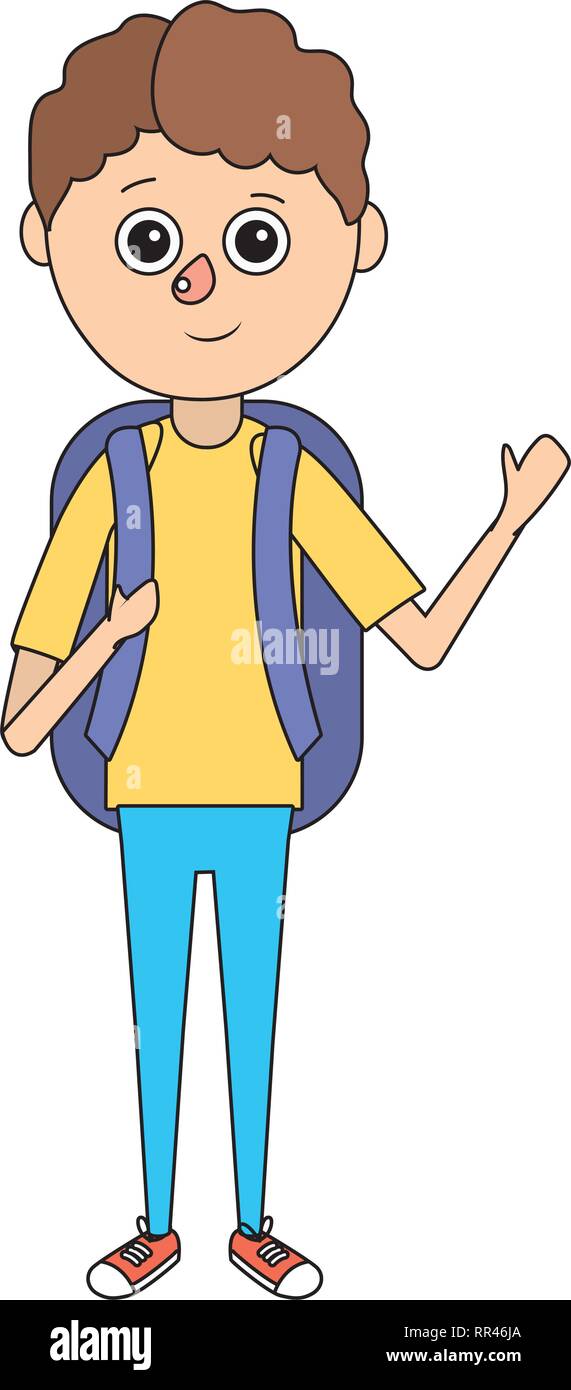 school child boy cartoon Stock Vector Image & Art - Alamy