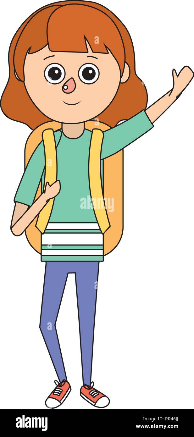 school girl cartoon Stock Vector Image & Art - Alamy