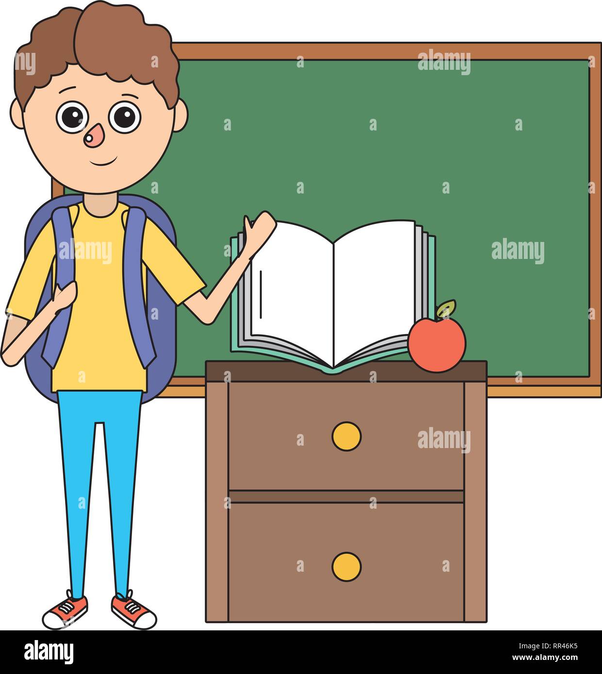school child boy cartoon Stock Vector Image & Art - Alamy