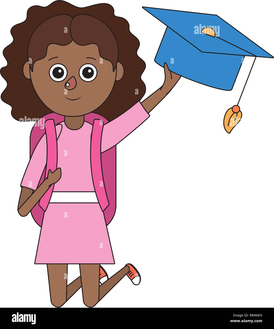 school girl cartoon Stock Vector Image & Art - Alamy
