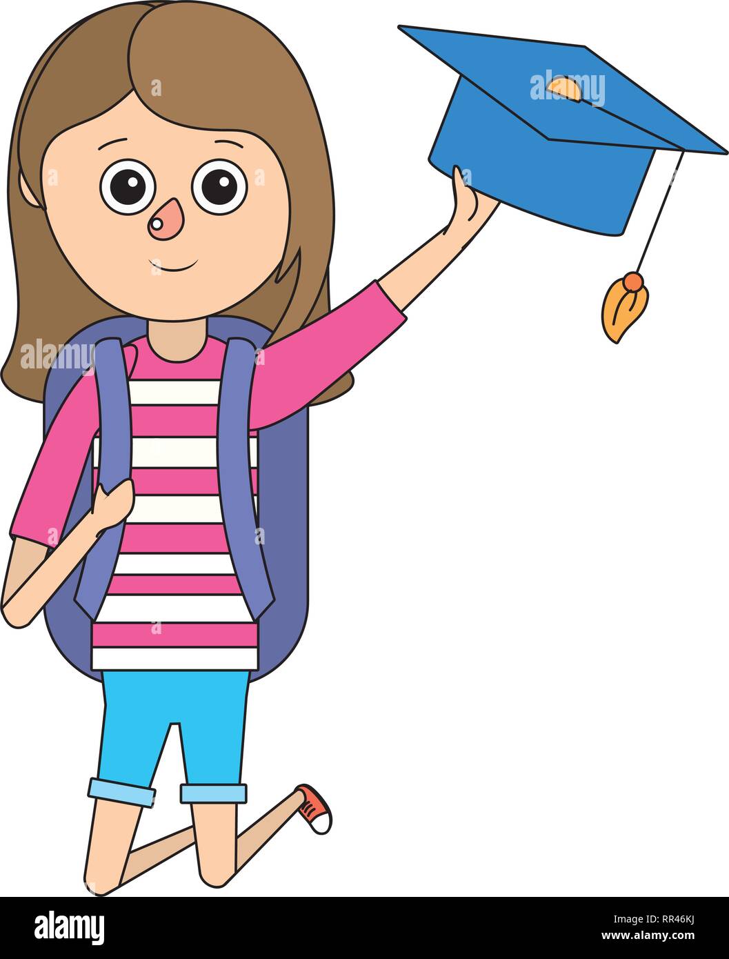 school girl cartoon Stock Vector Image & Art - Alamy