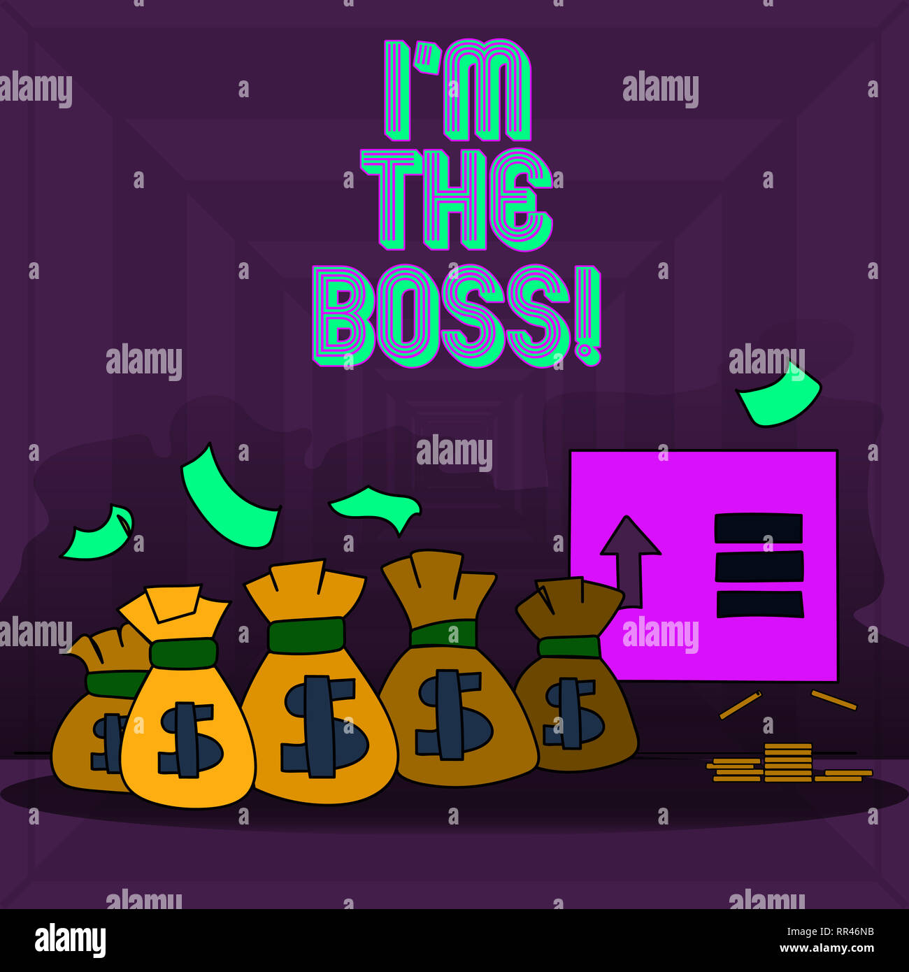 Writing note showing I M The Boss. Business photo showcasing Be the one ...