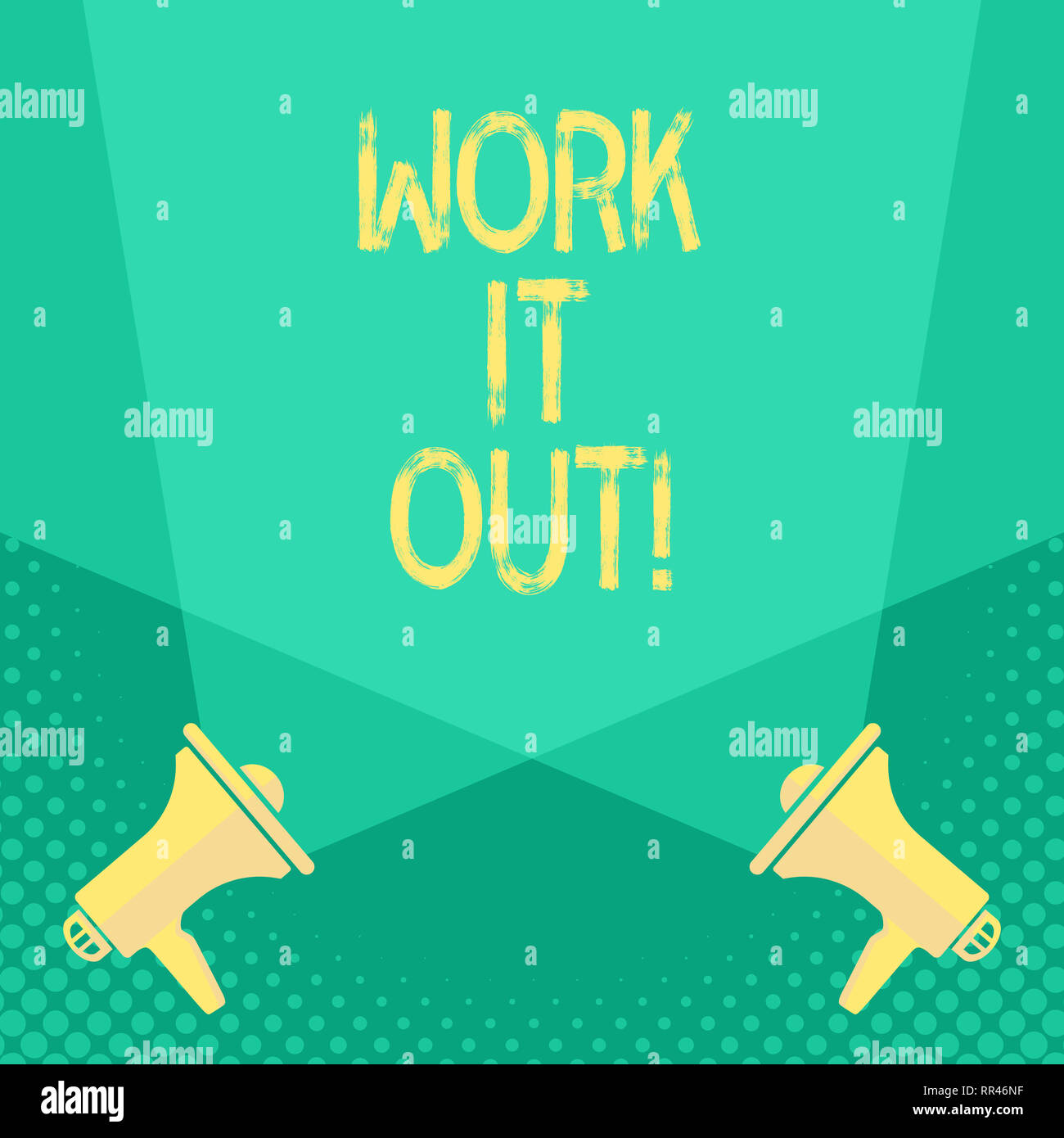 Handwriting text Work It Out. Concept meaning Planning something in ...