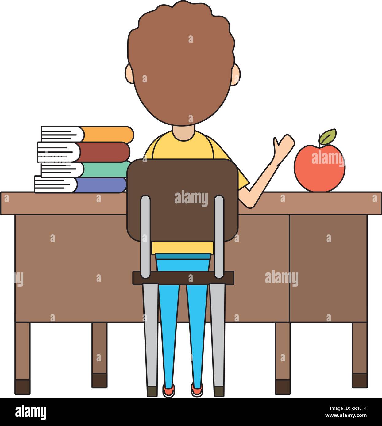 school student boy cartoon Stock Vector Image & Art - Alamy