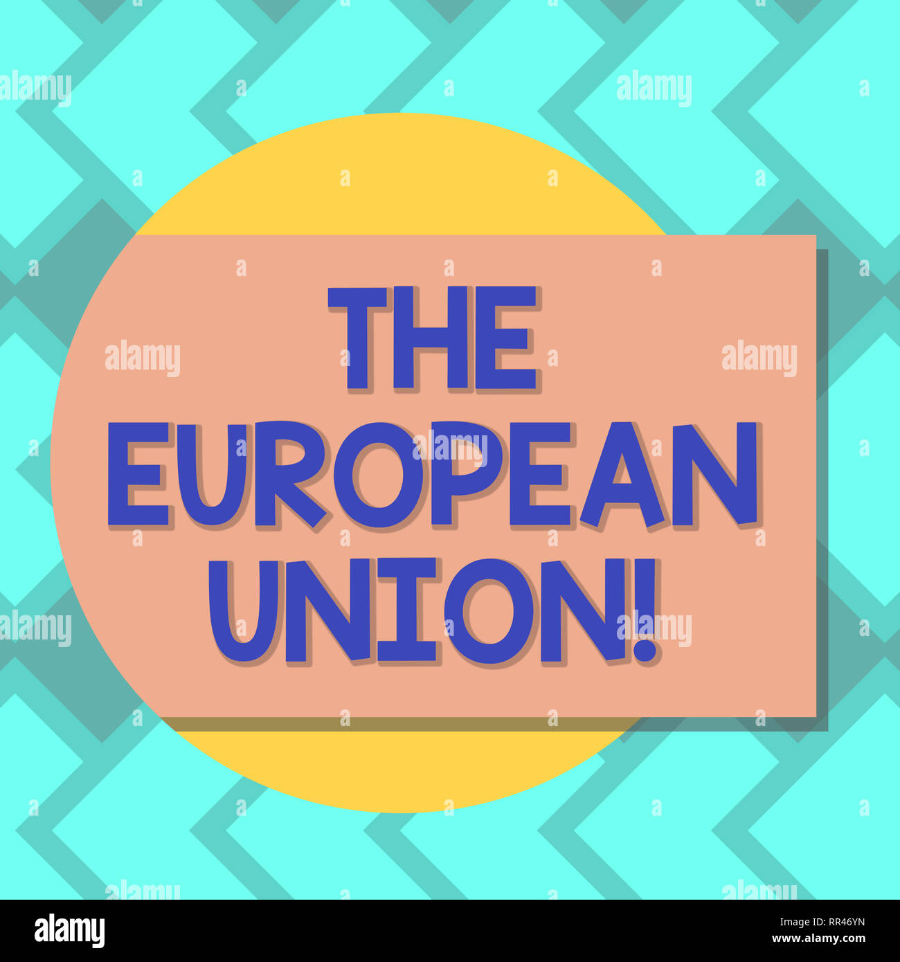 Text sign showing The European Union. Conceptual photo EU to which the ...