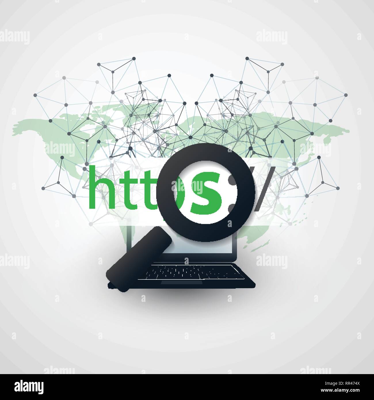 Protocol Secure Networks Safe Browsing On Mobile Computer Stock Vector Image And Art Alamy