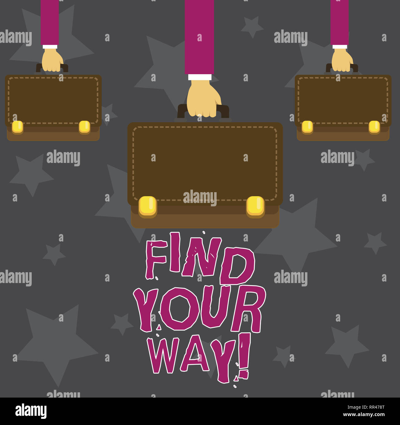 Handwriting text Find Your Way. Concept meaning Look for ...