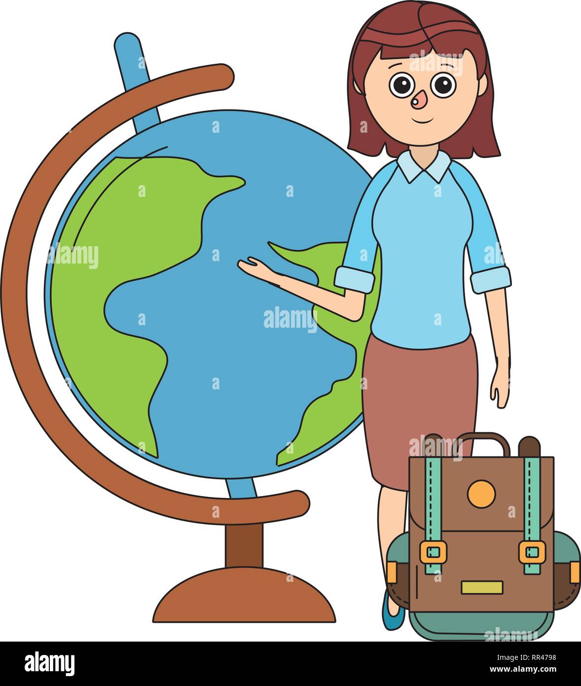 school teacher cartoon Stock Vector Image & Art - Alamy