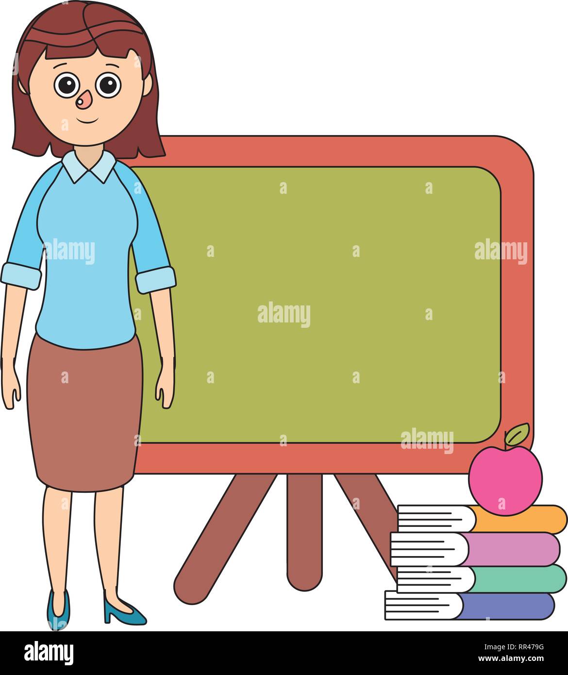school teacher cartoon Stock Vector Image & Art - Alamy