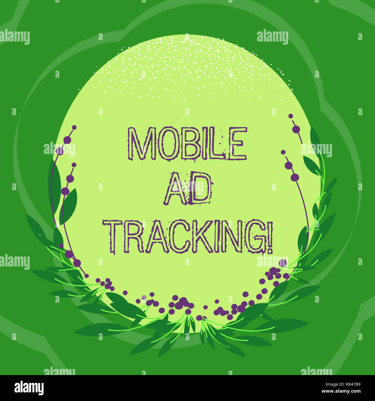 Handwriting text Mobile Ad Tracking. Concept meaning monitor brand ...