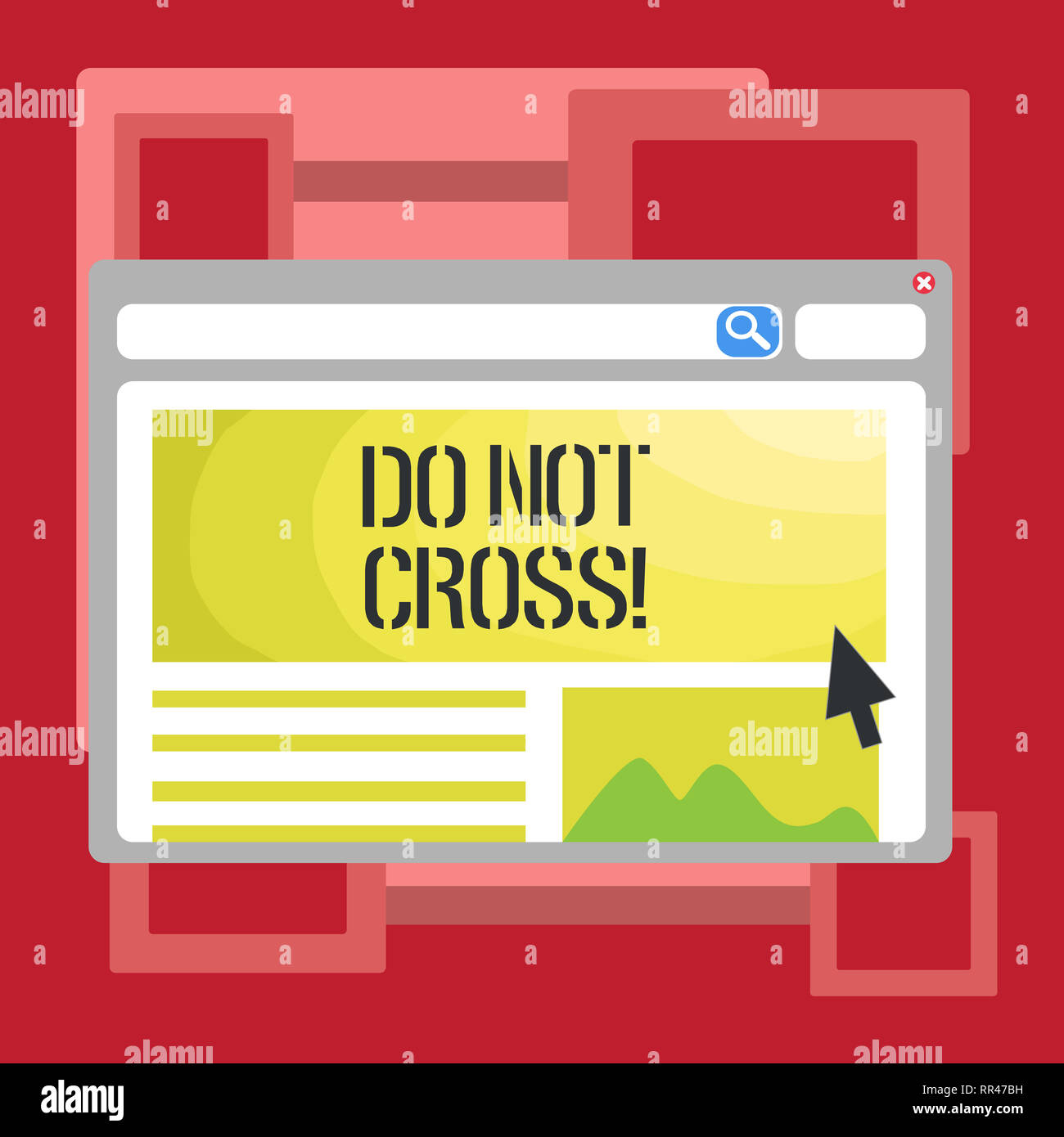 Handwriting text writing Do Not Cross. Concept meaning Crossing is ...