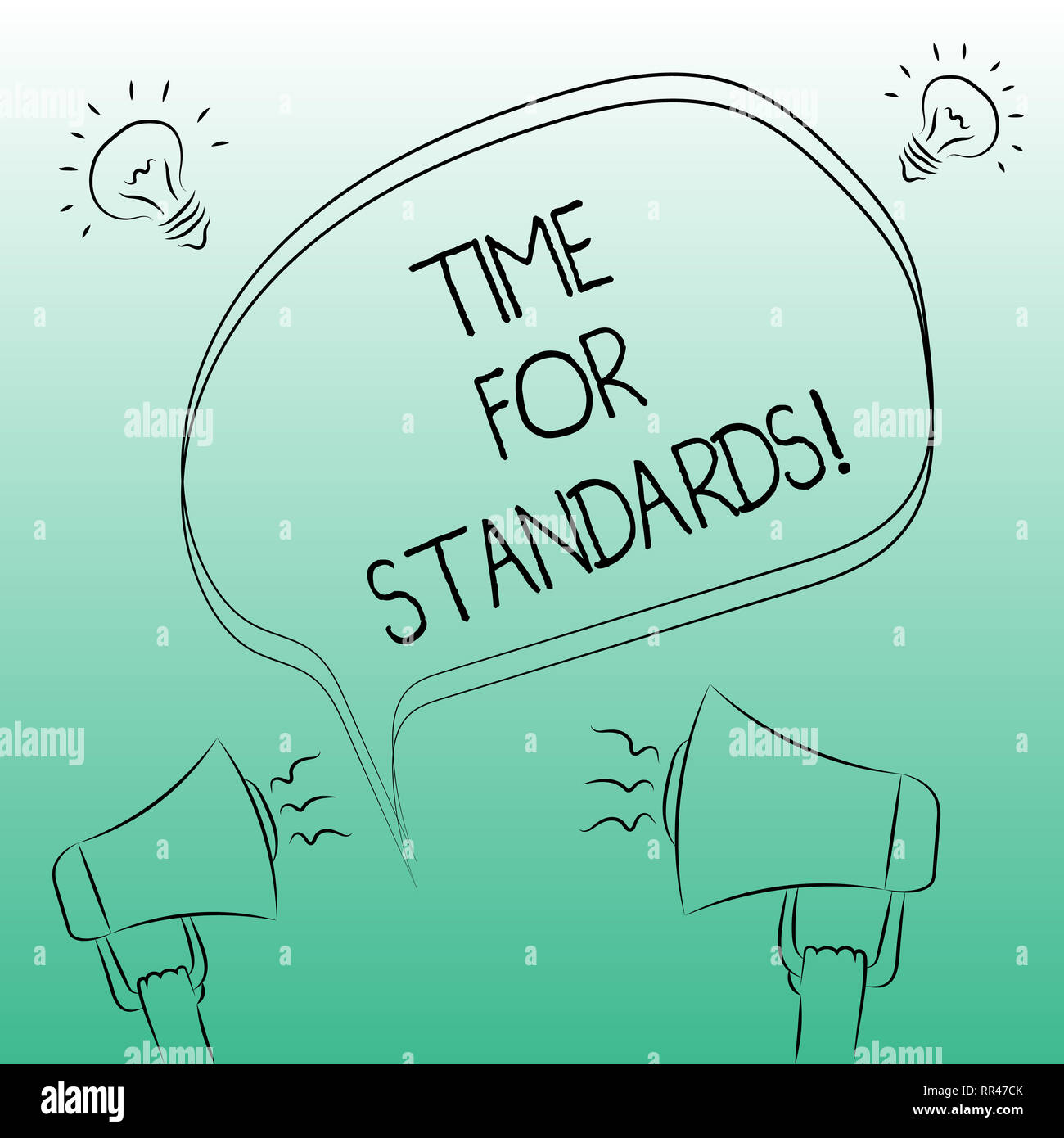 Handwriting text writing Time For Standards. Concept meaning ...