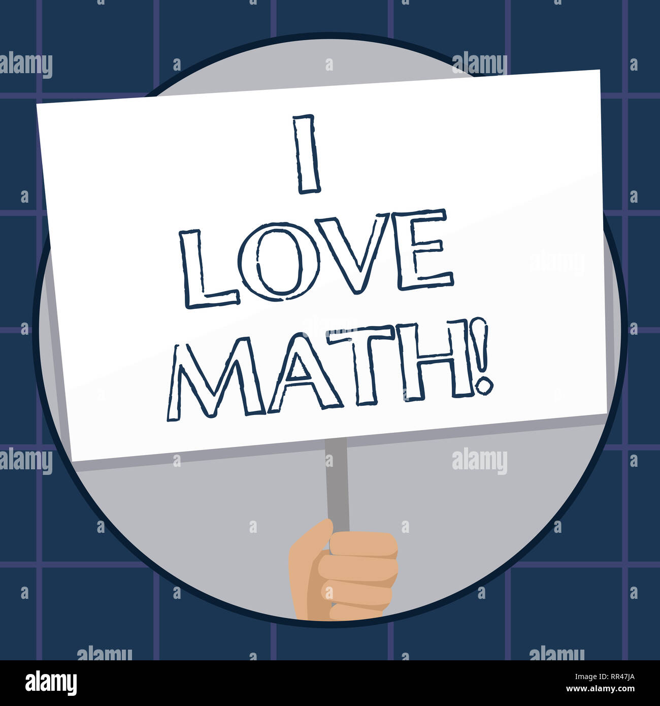 Conceptual hand writing showing I Love Math. Business photo text To ...