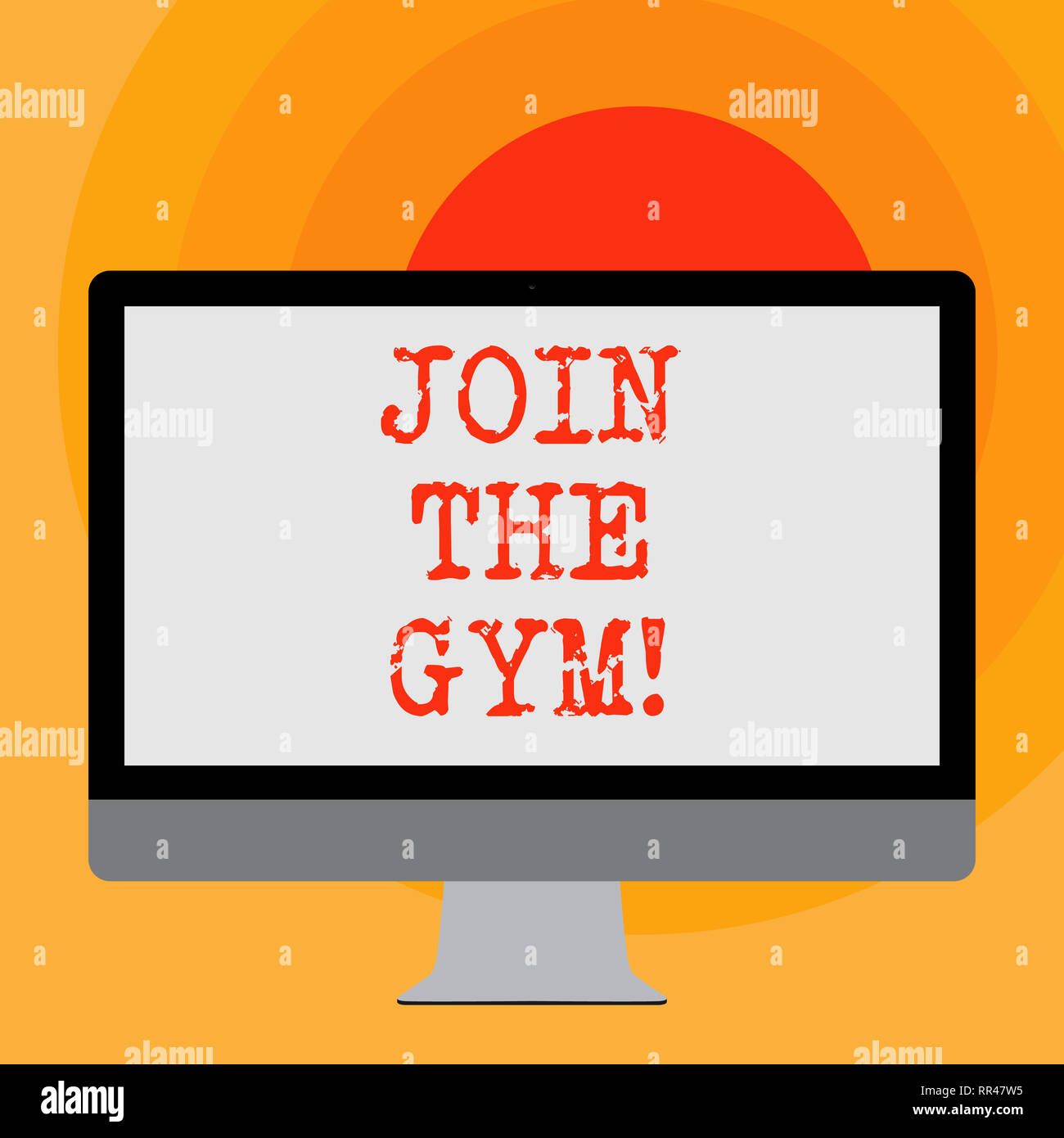 Writing note showing Join The Gym. Business photo showcasing Motivation ...